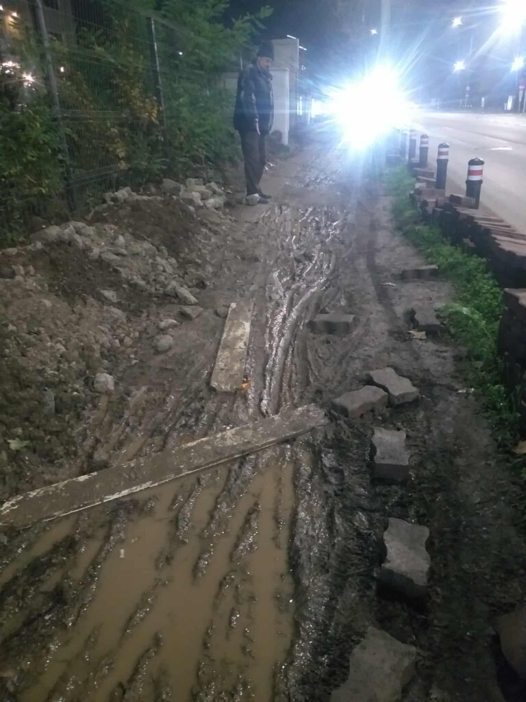 Pipera, „cartier de lux”. Trotuar de groază: pietonii, obligați să ...